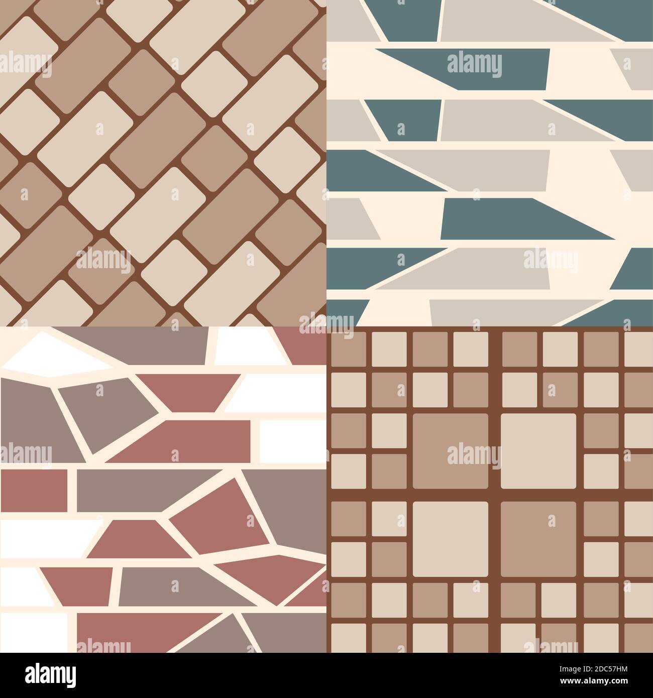 set four seamless abstract and geometric textures for an architectural ...