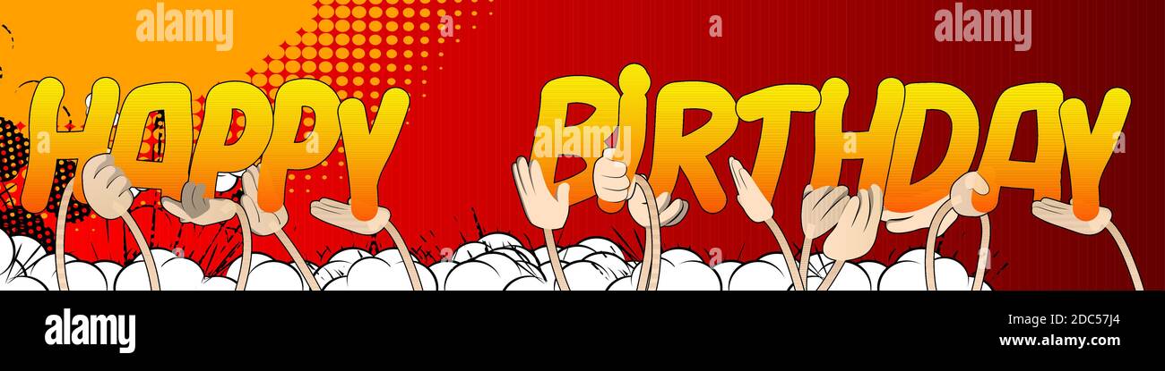 Diverse hands holding letters of the alphabet created the word Happy ...