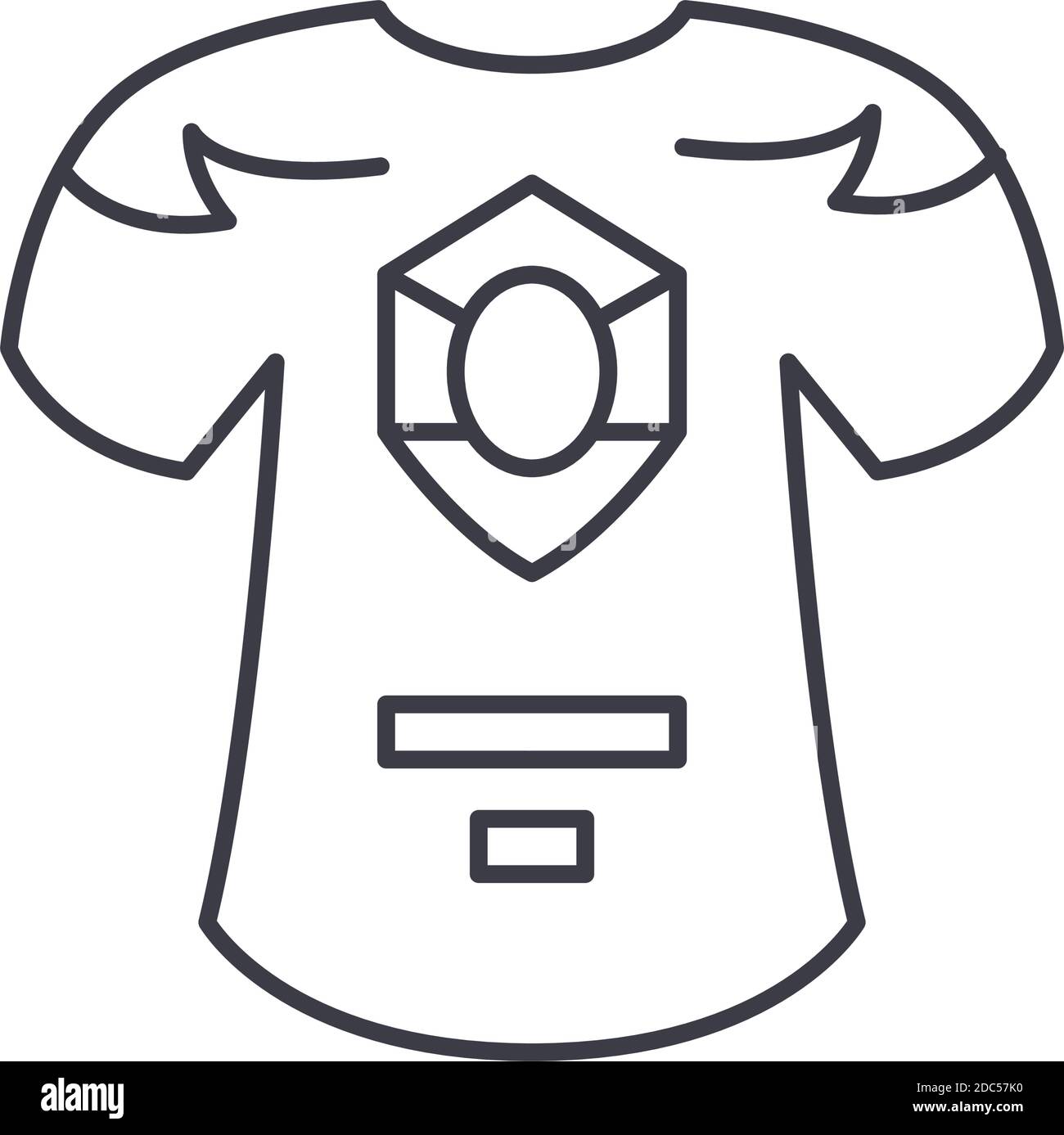 Uniform concept icon, linear isolated illustration, thin line vector ...