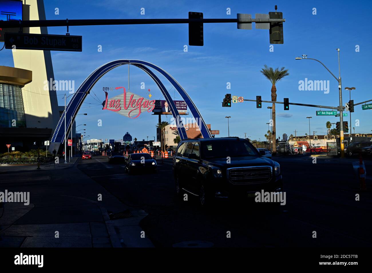 Las Vegas, Nevada, USA. 18th Nov, 2020. The Las Vegas Gateway Arches ...