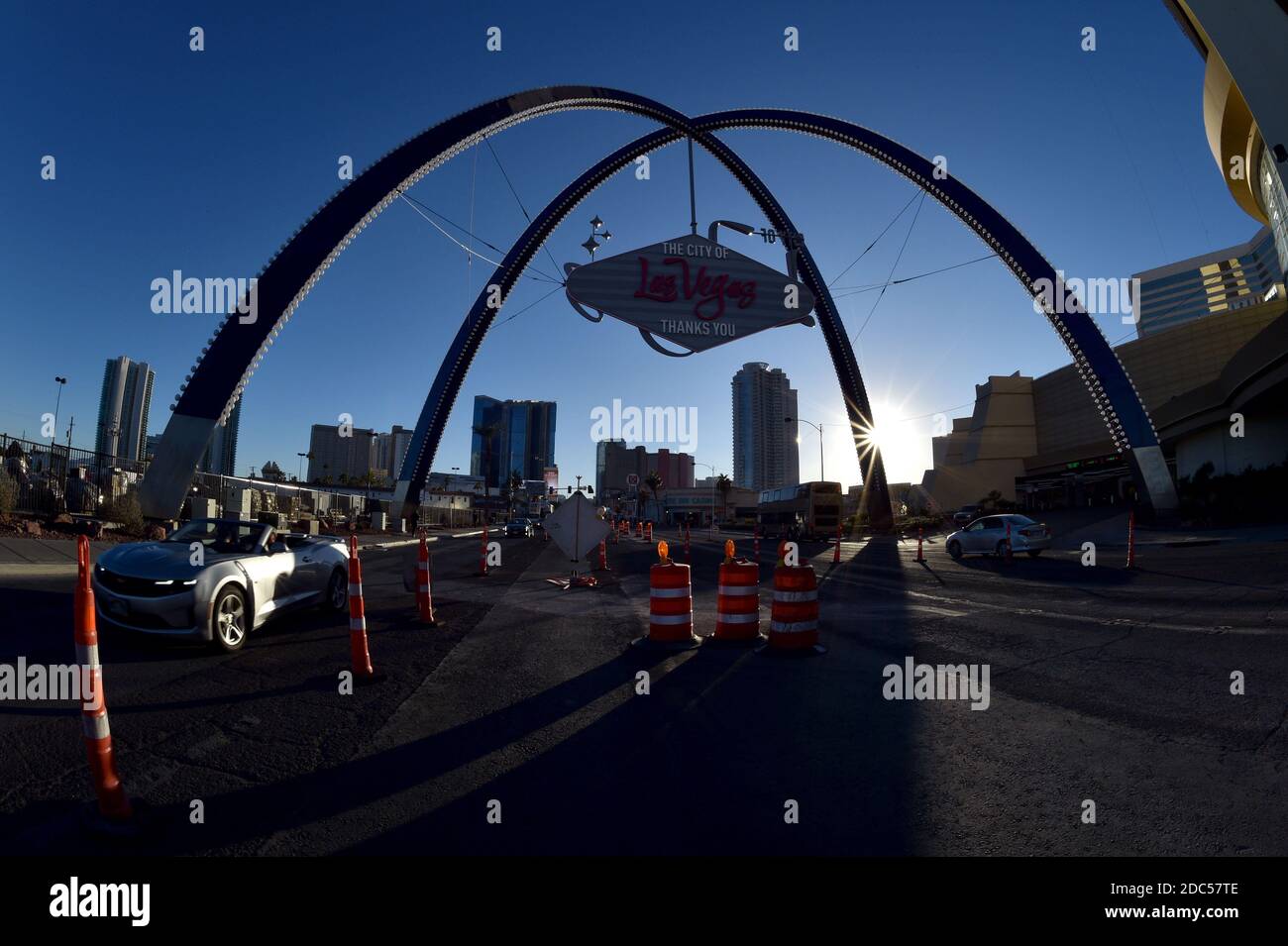 Las Vegas, Nevada, USA. 18th Nov, 2020. The Las Vegas Gateway Arches ...