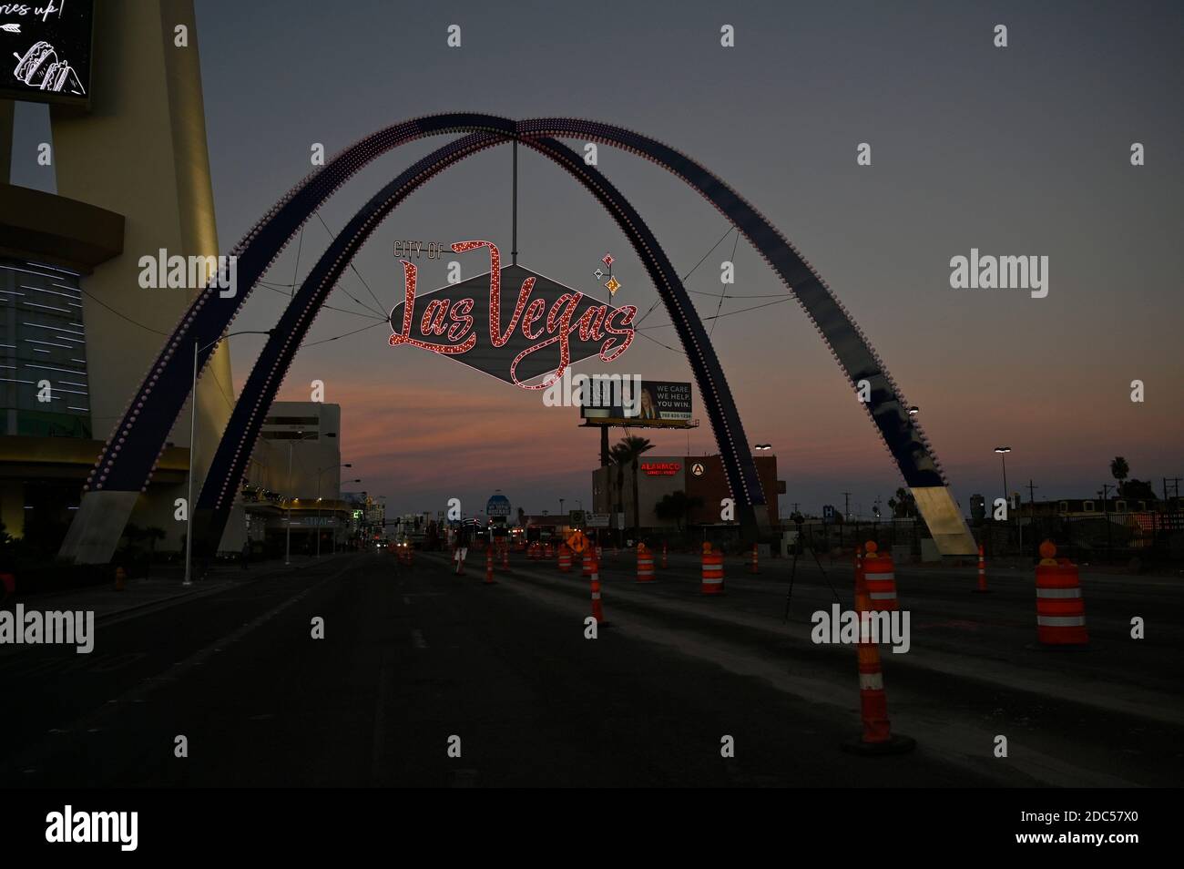 Las Vegas, Nevada, USA. 18th Nov, 2020. The Las Vegas Gateway Arches ...