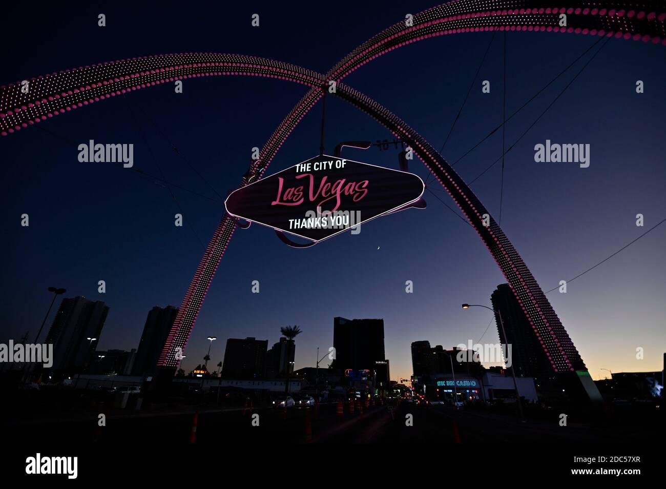 Las Vegas, Nevada, USA. 18th Nov, 2020. The Las Vegas Gateway Arches ...