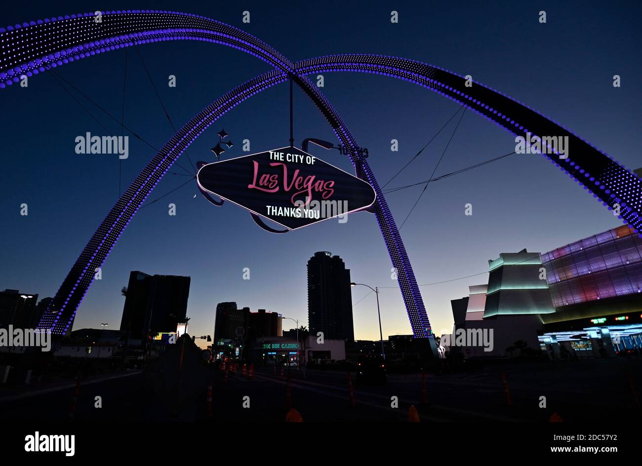 Las Vegas, Nevada, USA. 18th Nov, 2020. The Las Vegas Gateway Arches ...