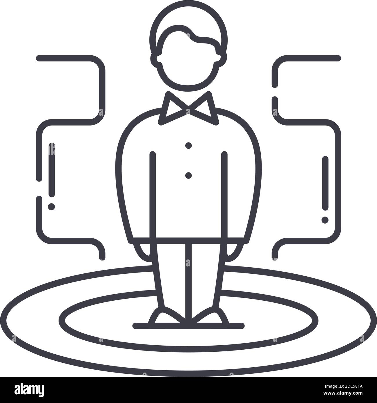 Strret view icon, linear isolated illustration, thin line vector, web design sign, outline ...