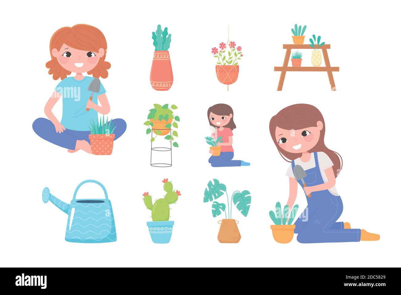 Growing cactus hobby Stock Vector Images - Alamy