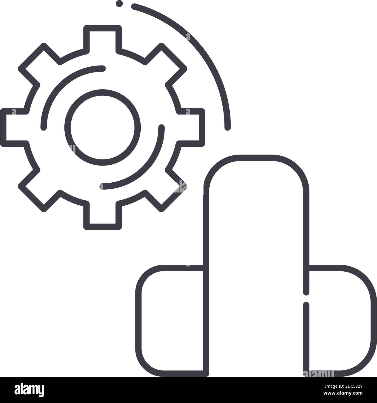 Tune settings icon, linear isolated illustration, thin line vector, web ...