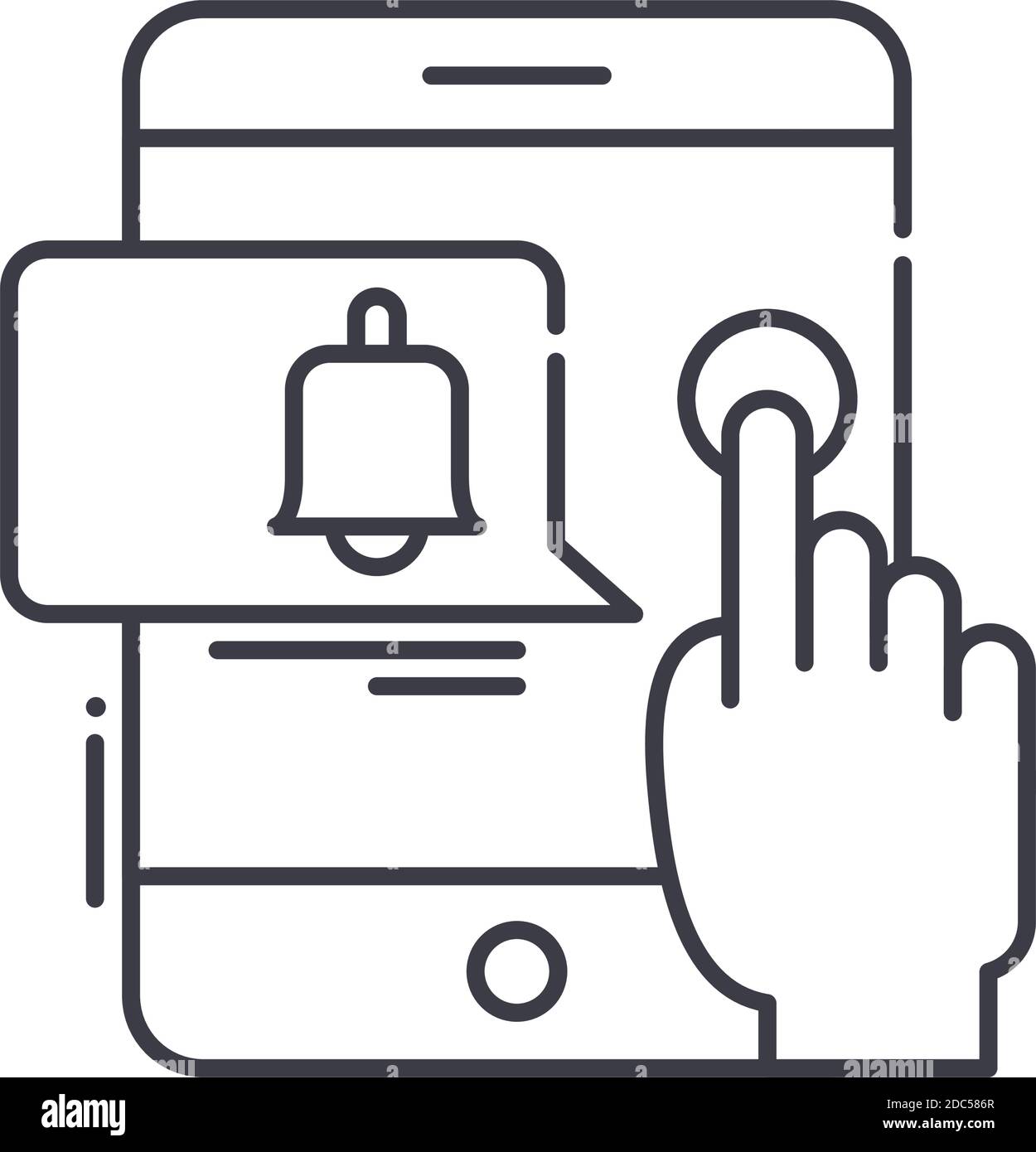 Turn Off Alarm Stock Vector Images - Alamy