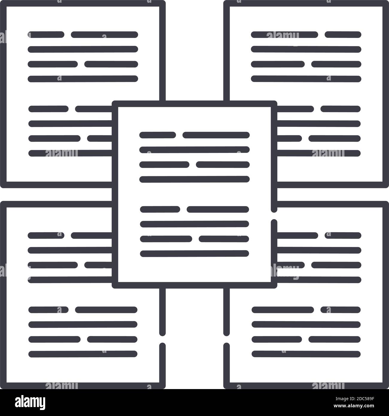 Storyboard Icon Linear Isolated Illustration Thin Line Vector Web Design Sign Outline