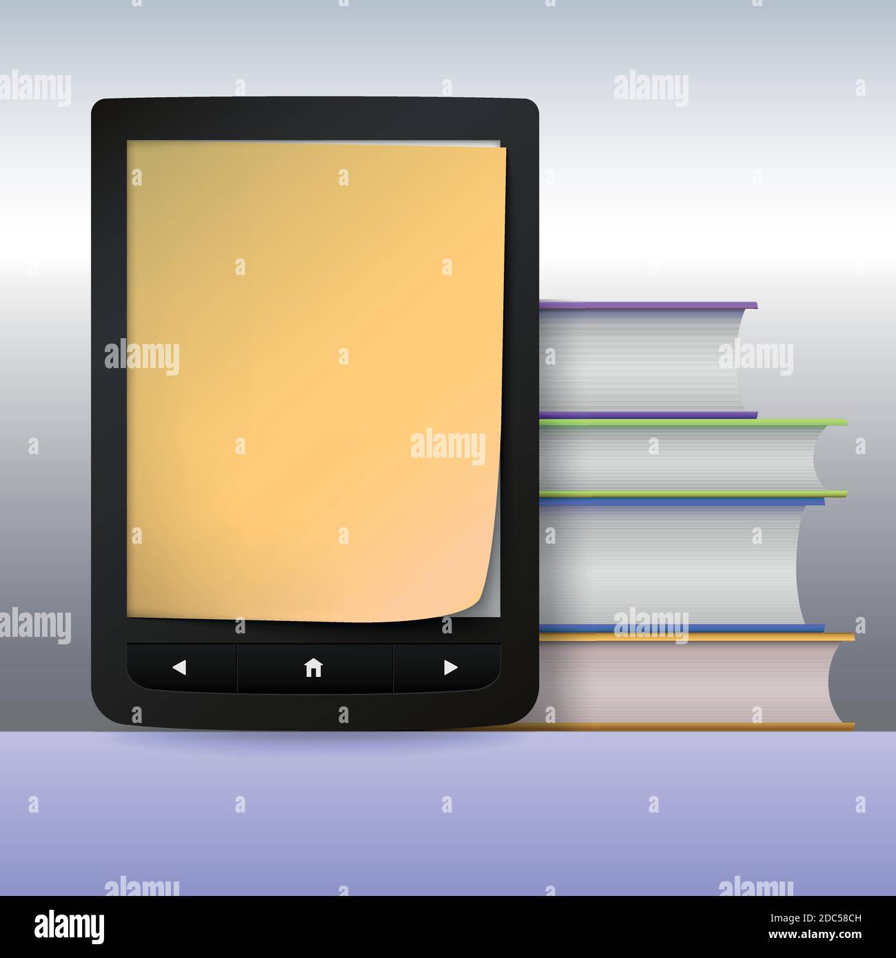 Ebook reader illustration Stock Vector Images - Alamy