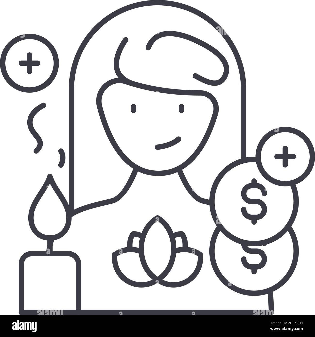 Relief icon, linear isolated illustration, thin line vector, web design ...