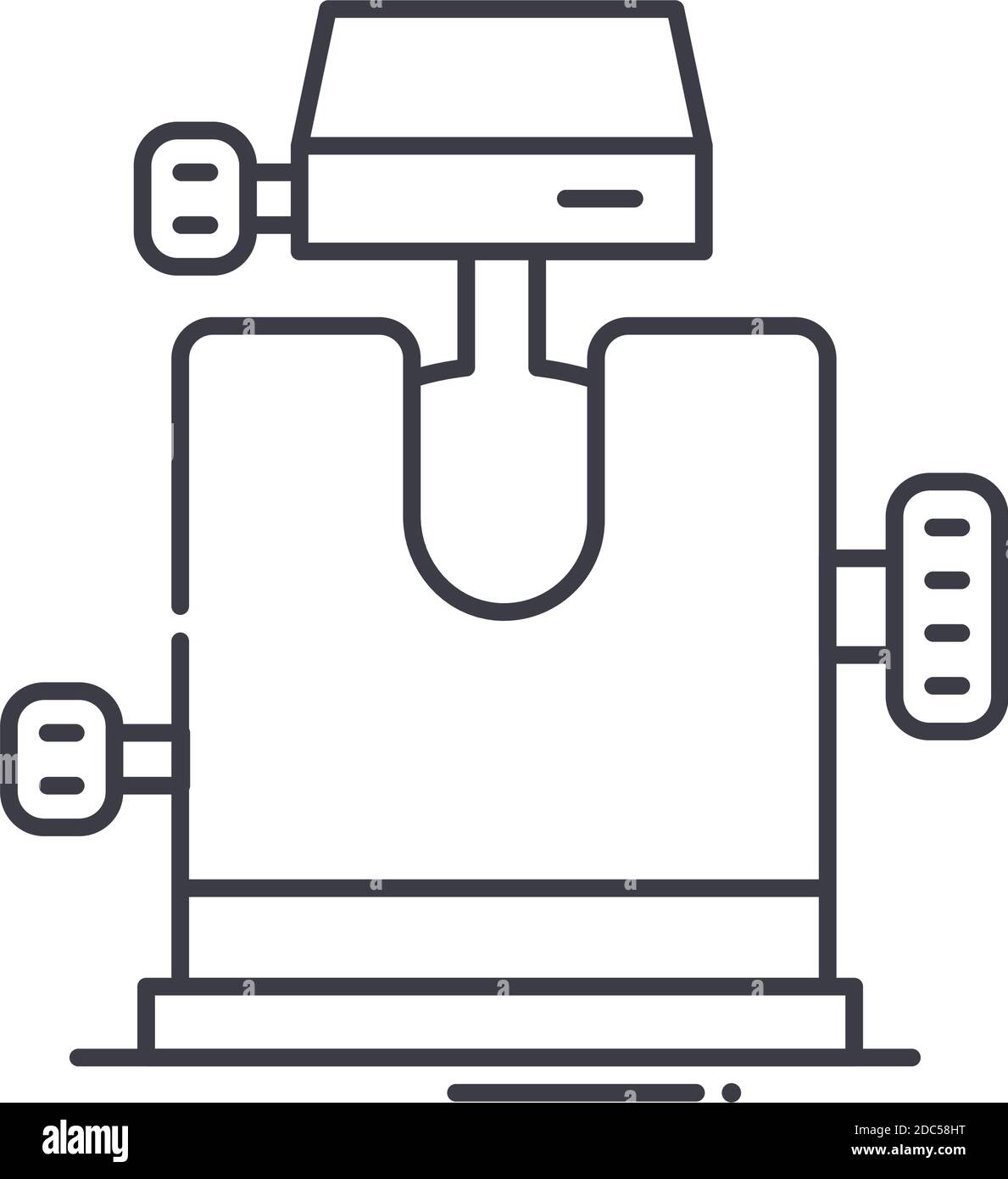 Tripod ball head icon, linear isolated illustration, thin line vector, web design sign, outline ...