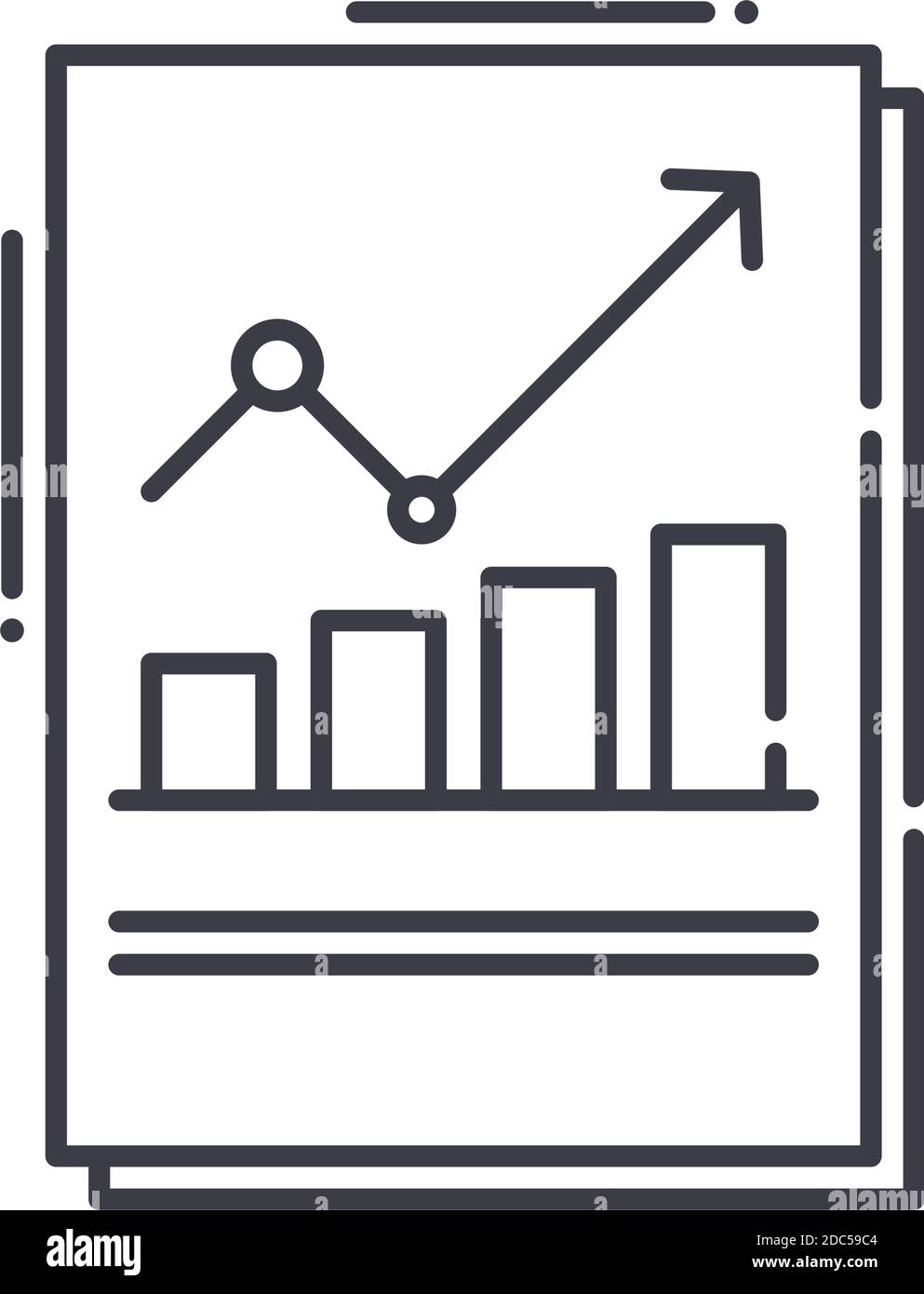 Statements icon, linear isolated illustration, thin line vector, web ...