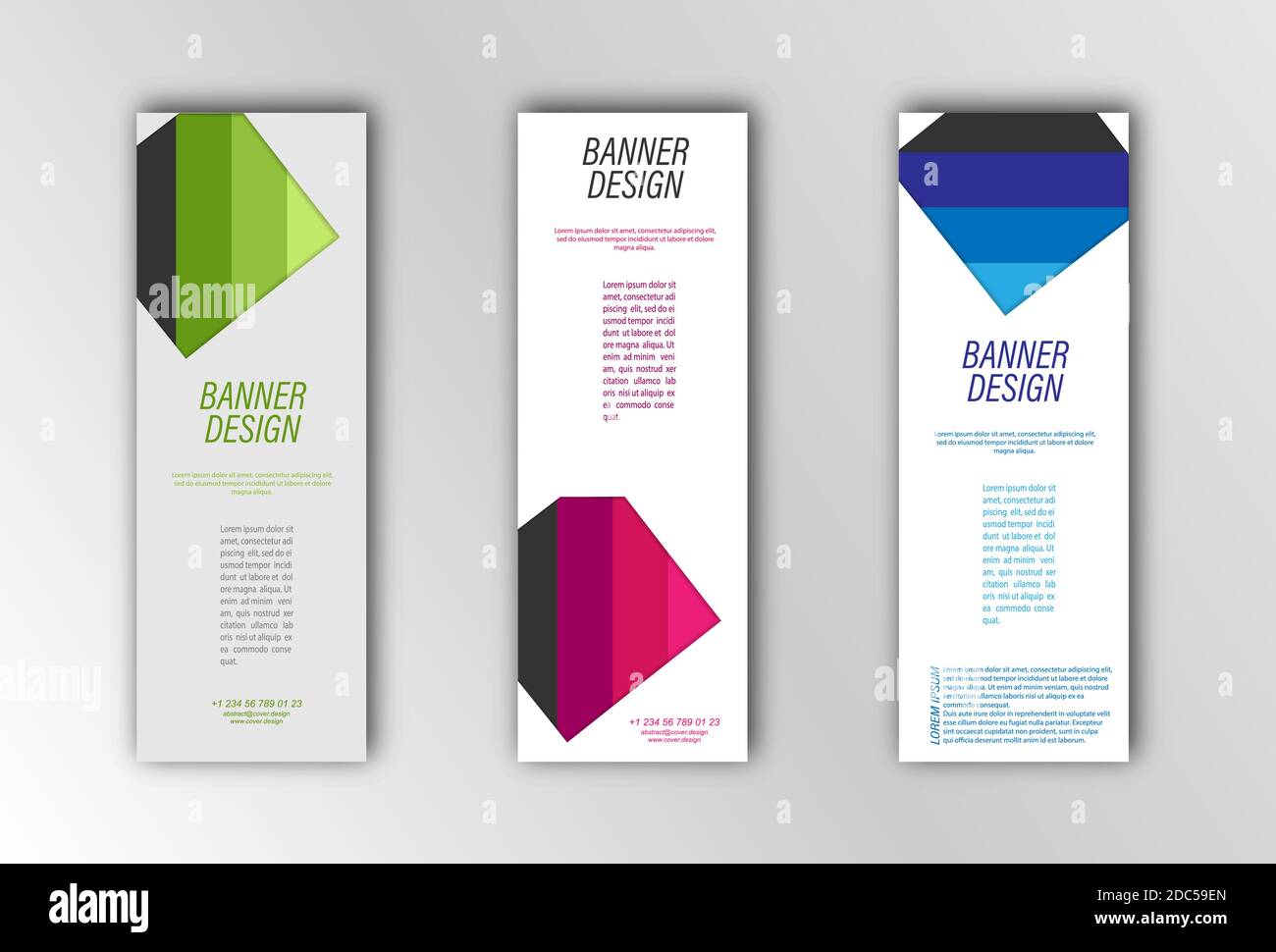 Abstract vector banner template. Illustration for the design of banners ...