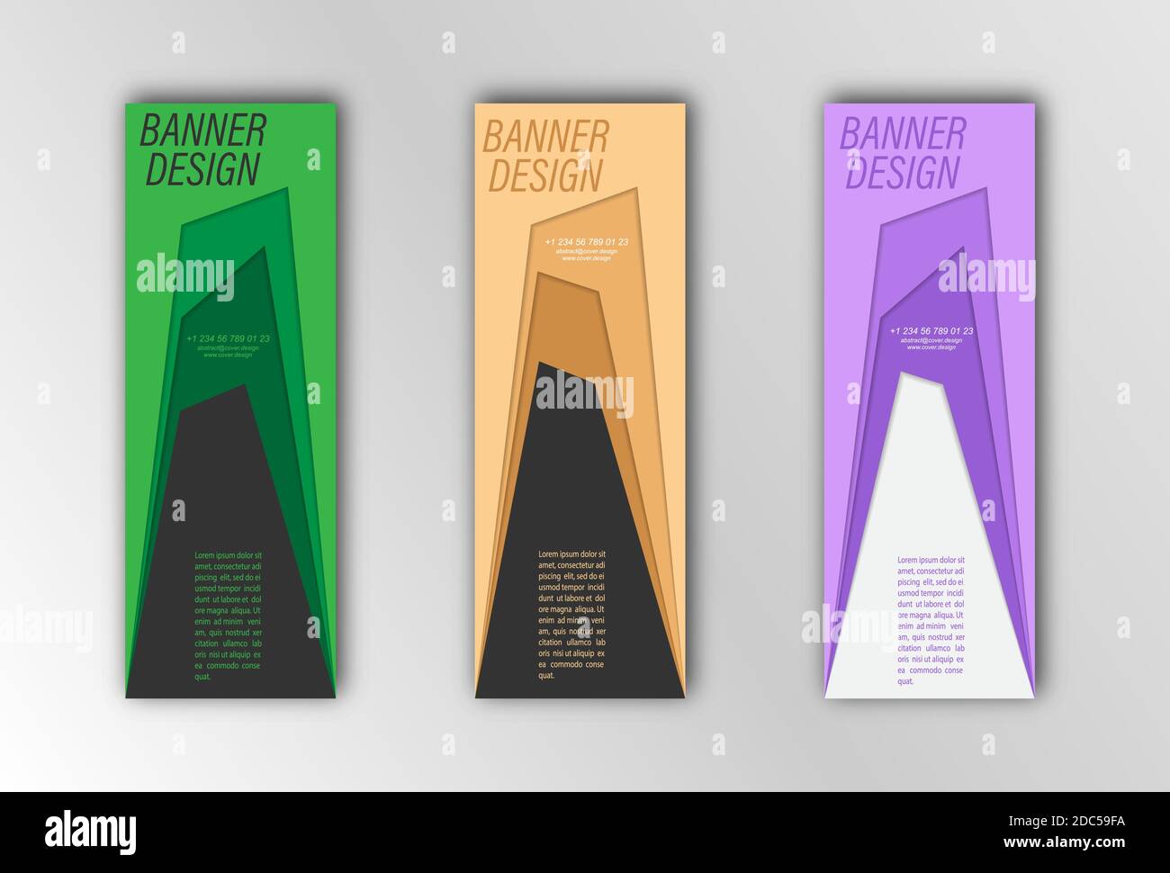 Abstract vector banner template. Illustration for the design of banners ...