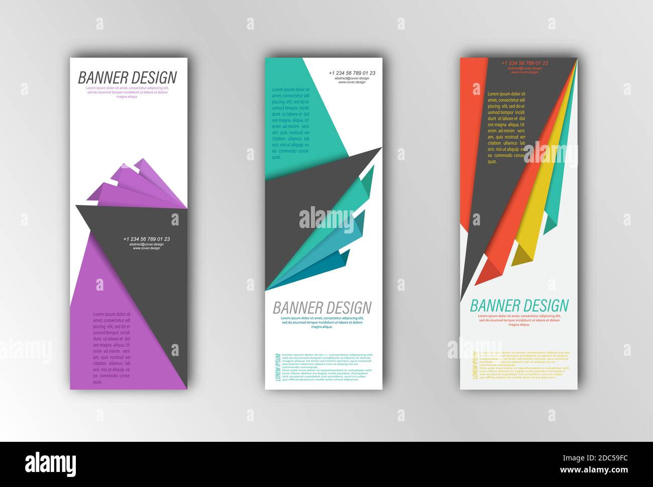 Abstract vector banner template. Illustration for the design of banners ...