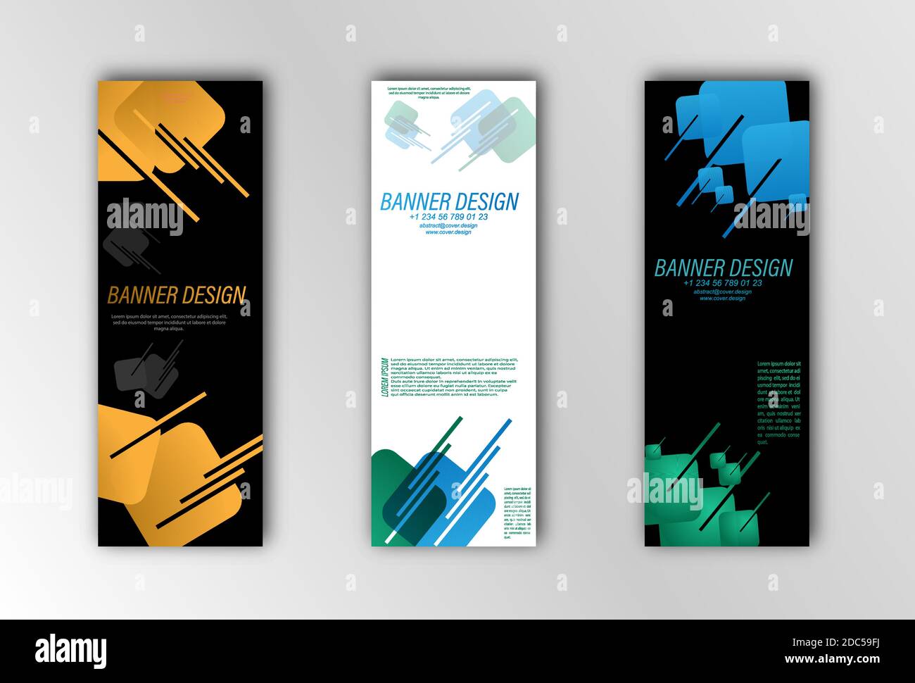 Abstract vector banner template. Illustration for the design of banners ...