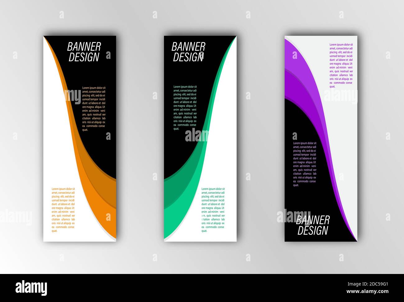 Abstract vector banner template. Illustration for the design of banners ...
