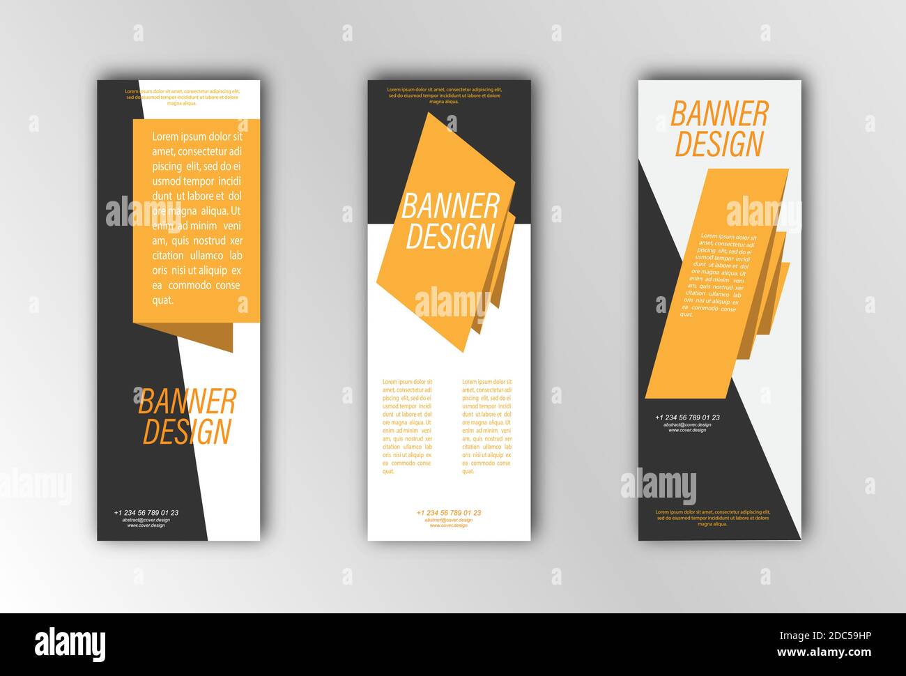 Abstract vector banner template. Illustration for the design of banners ...