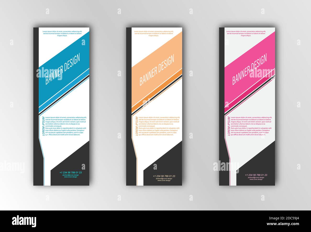 Abstract vector banner template. Illustration for the design of banners ...