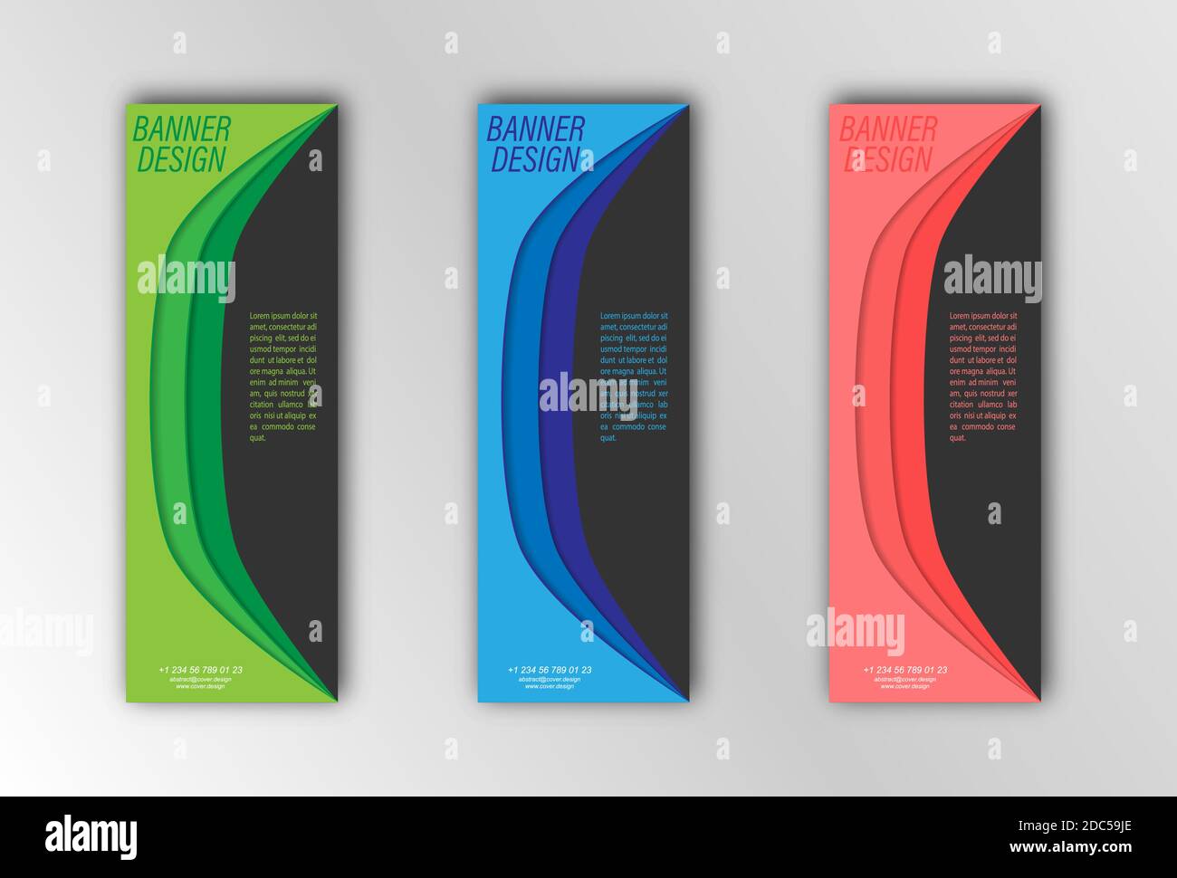 Abstract vector banner template. Illustration for the design of banners ...