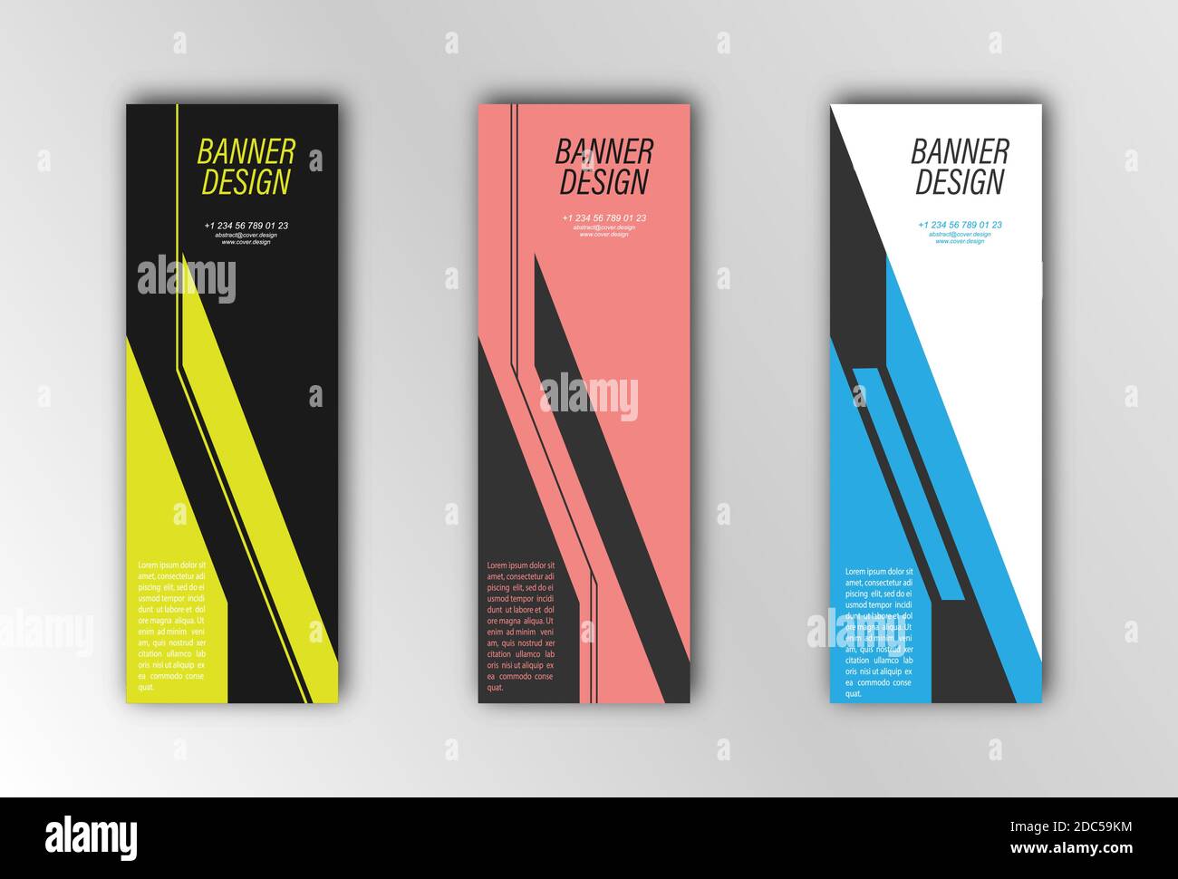 Abstract vector banner template. Illustration for the design of banners ...