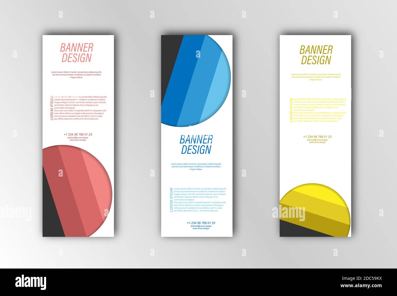 Abstract vector banner template. Illustration for the design of banners ...
