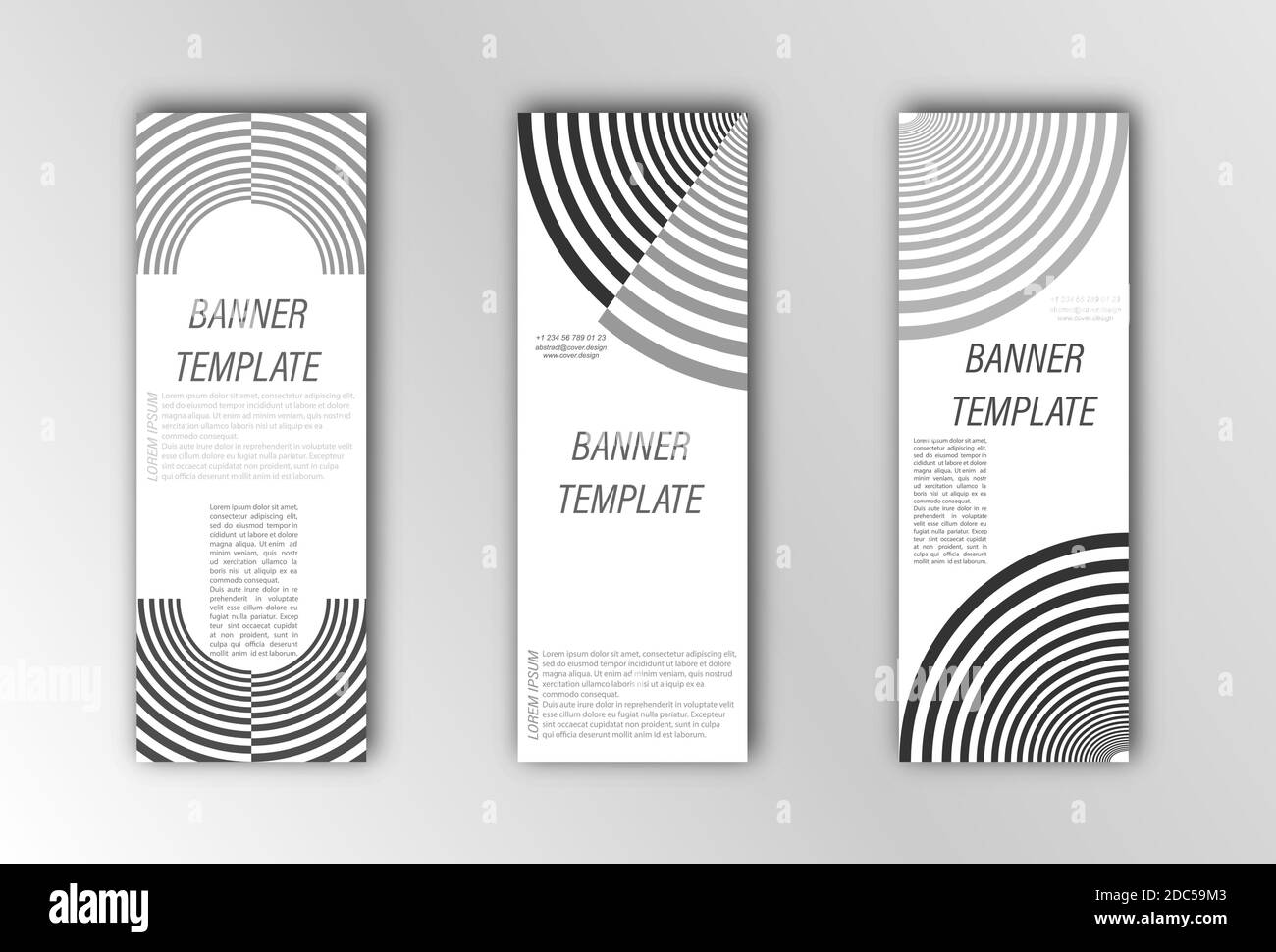Abstract vector banner template. Illustration for the design of banners ...