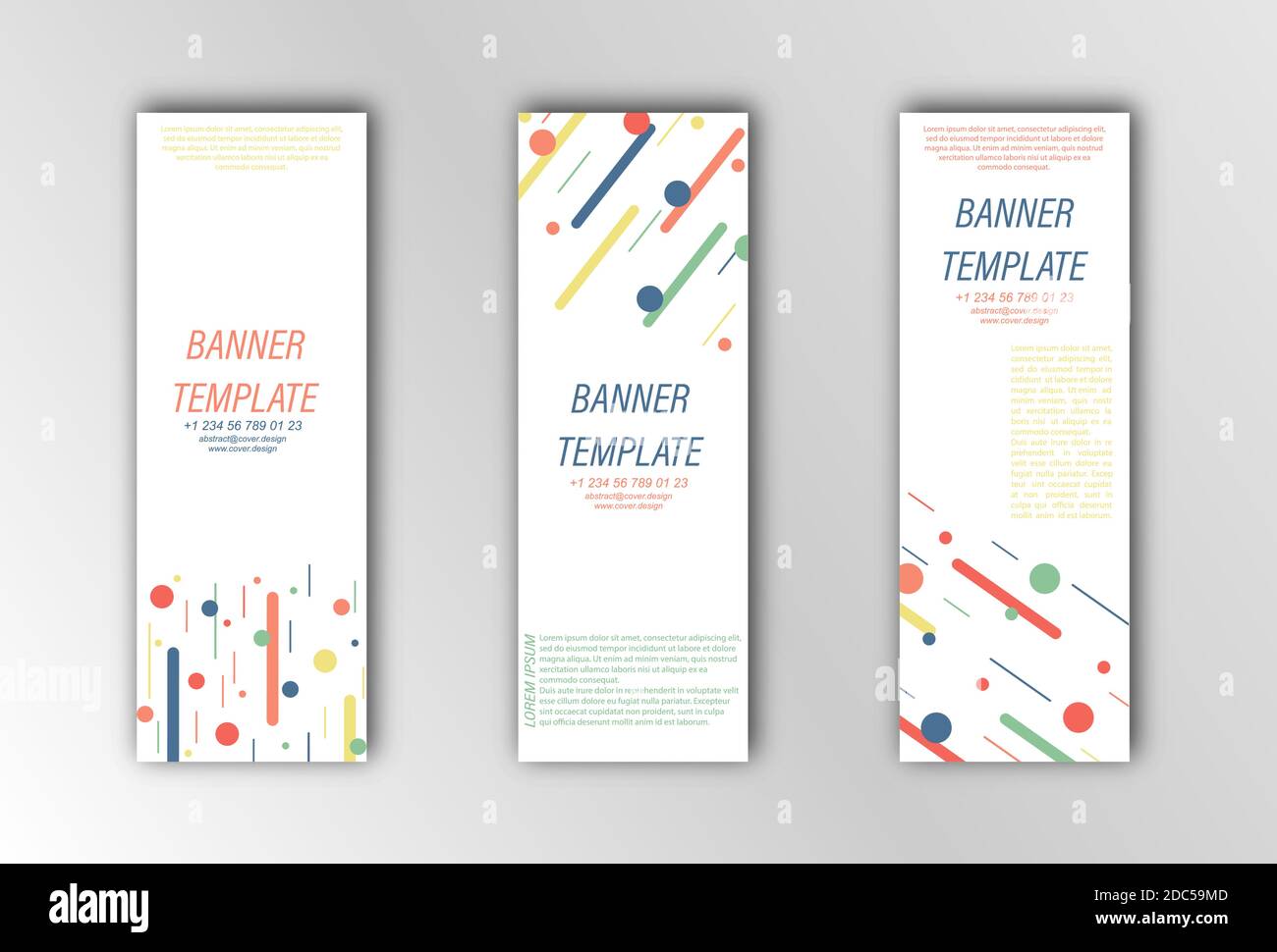 Abstract vector banner template. Illustration for the design of banners ...