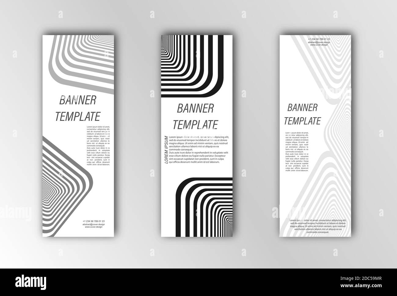 Abstract vector banner template. Illustration for the design of banners ...