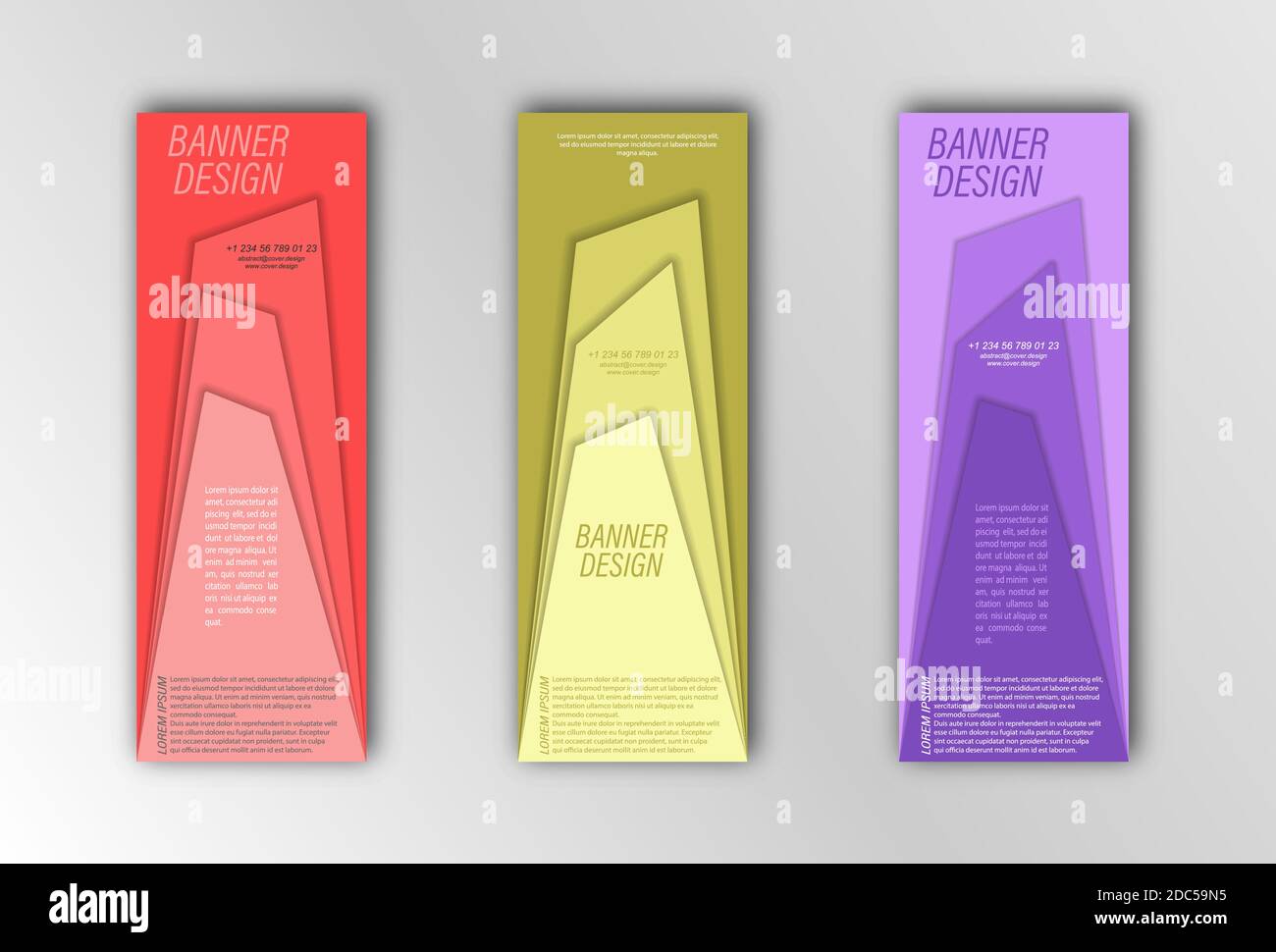 Abstract vector banner template. Illustration for the design of banners ...