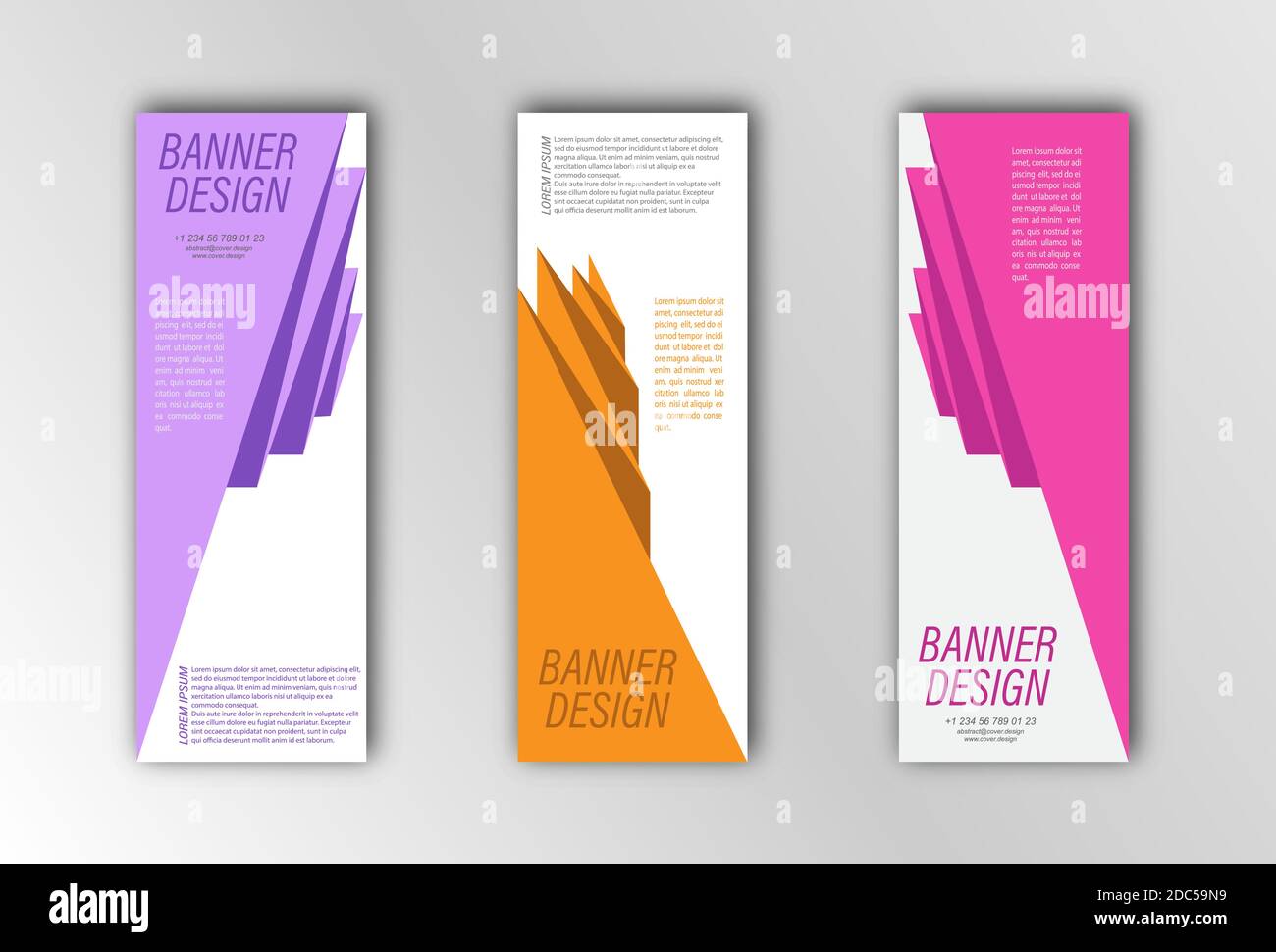 Abstract vector banner template. Illustration for the design of banners ...