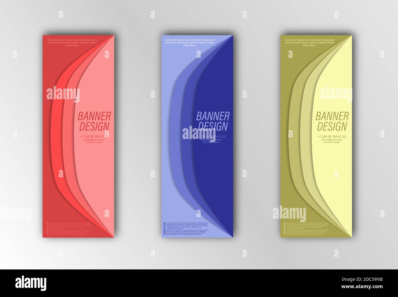 Abstract vector banner template. Illustration for the design of banners ...