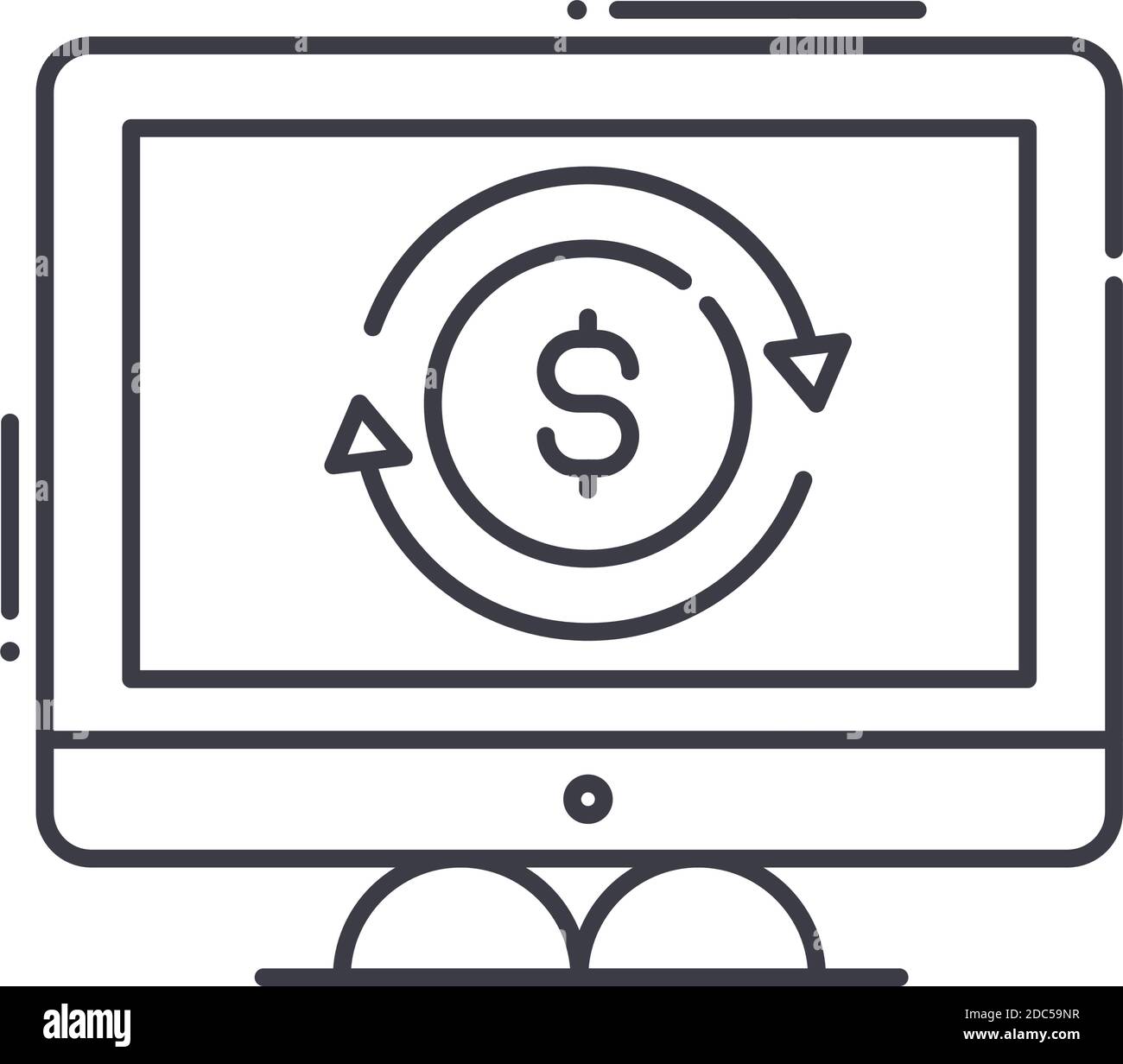 Translation icon, linear isolated illustration, thin line vector, web ...