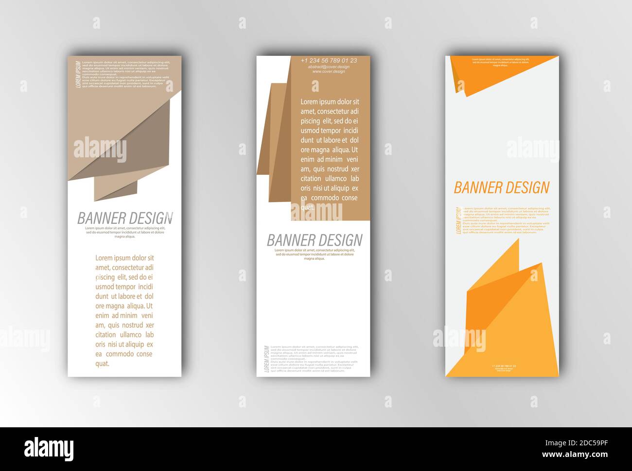 Abstract vector banner template. Illustration for the design of banners ...