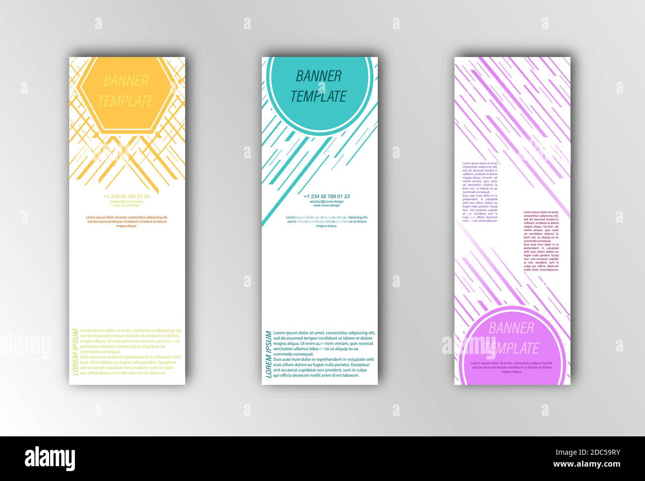 Abstract vector banner template. Illustration for the design of banners ...