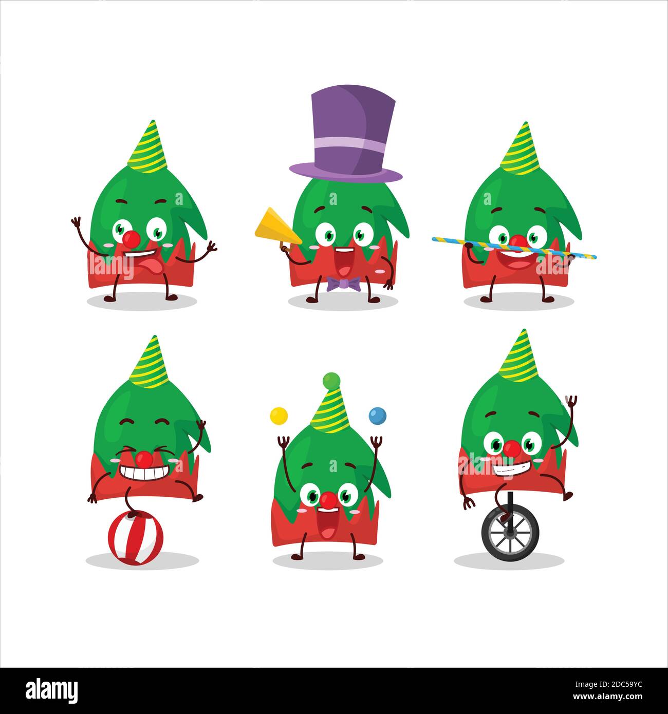 Cartoon character of dwarf hat with various circus shows. Vector ...
