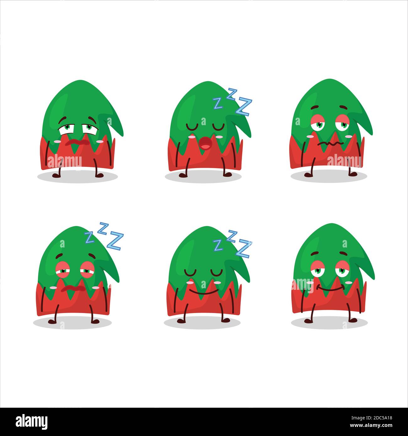 Cartoon character of dwarf hat with sleepy expression. Vector ...