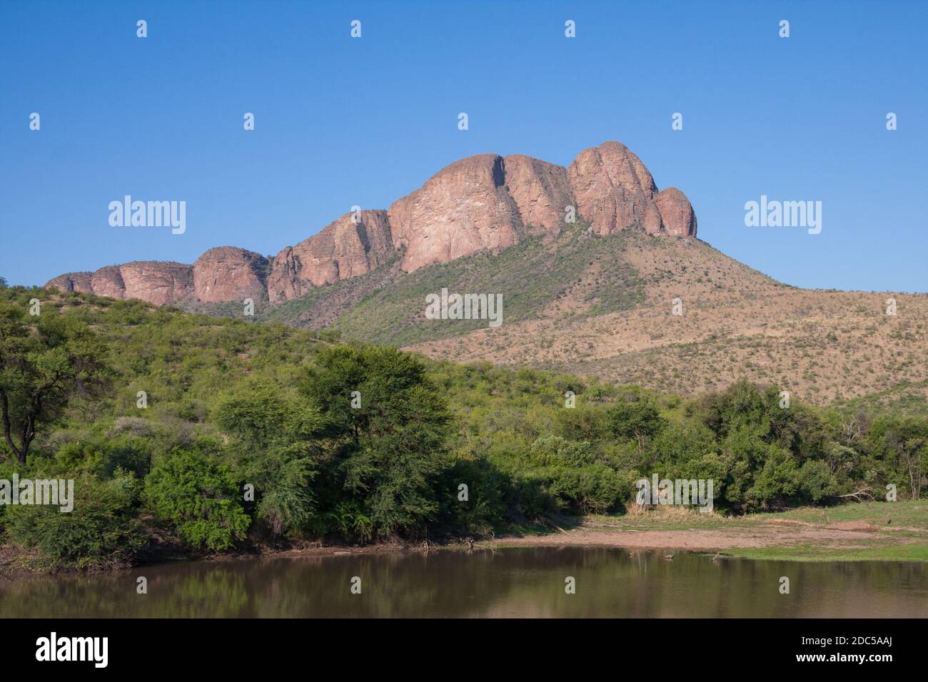 Tlopi Dam scenic view of sandstone mountains in Marakele National Park ...