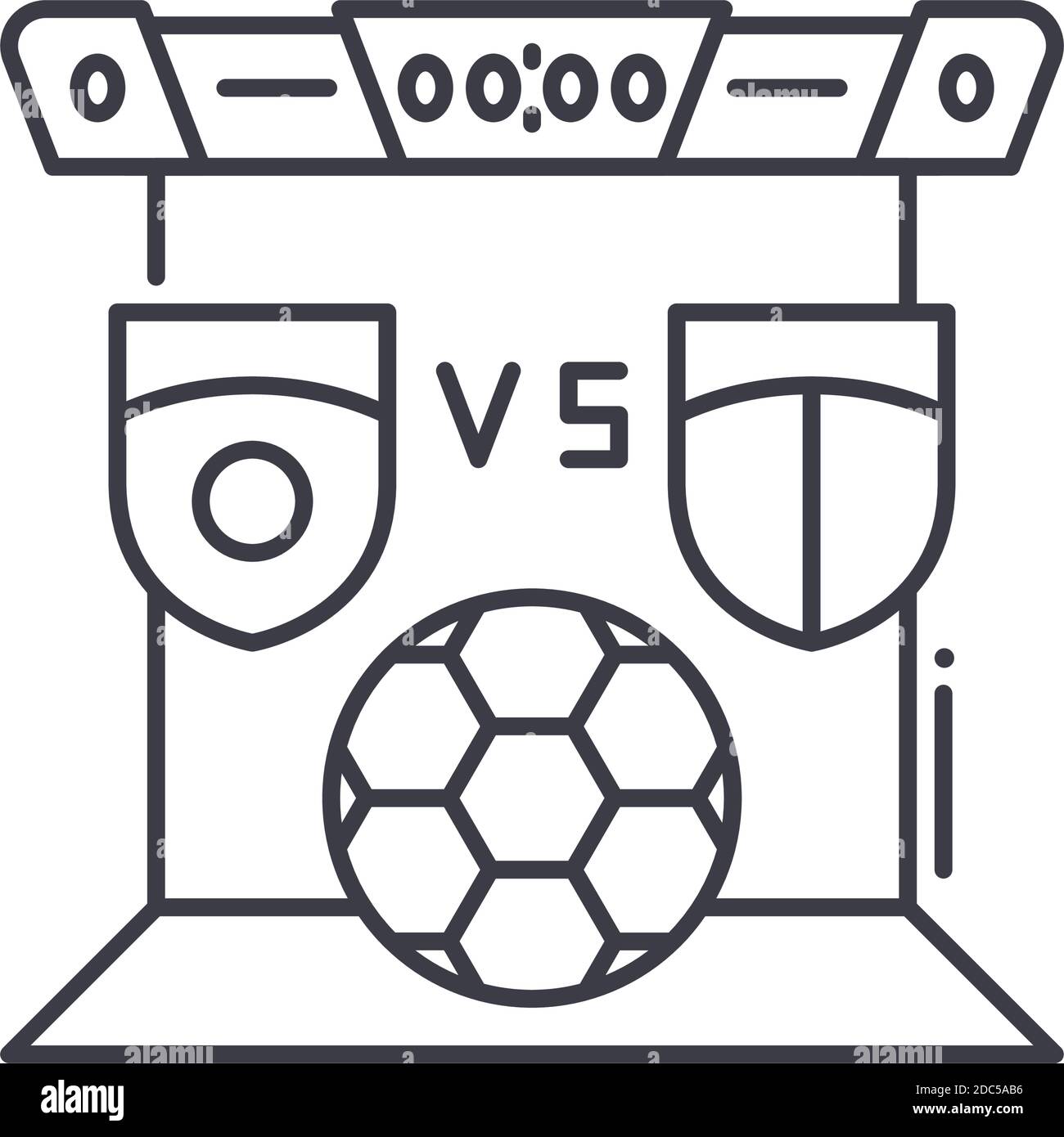 Score icon, linear isolated illustration, thin line vector, web design ...