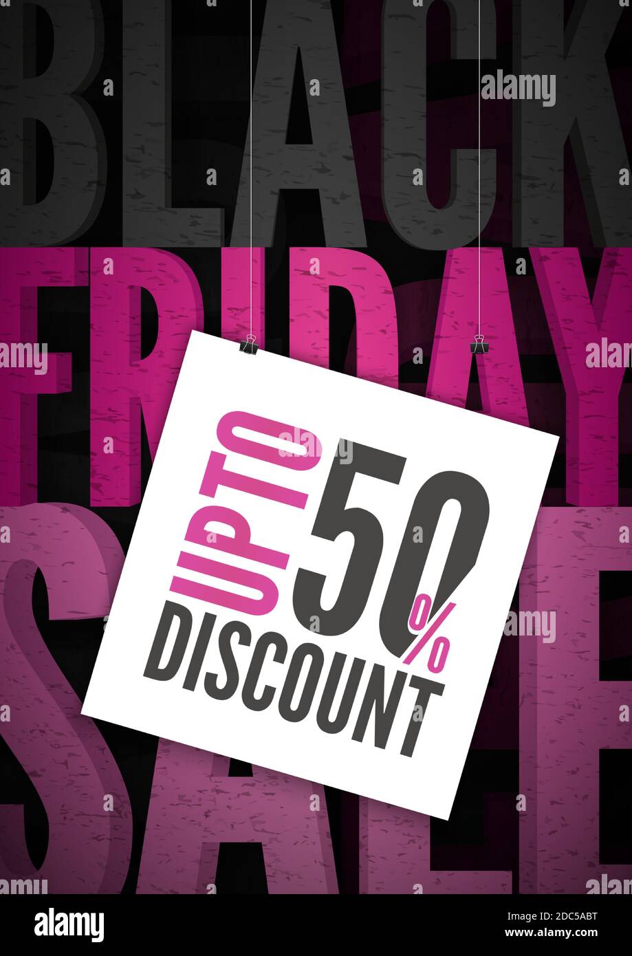 Black friday pink text on Stock Vector Images - Alamy