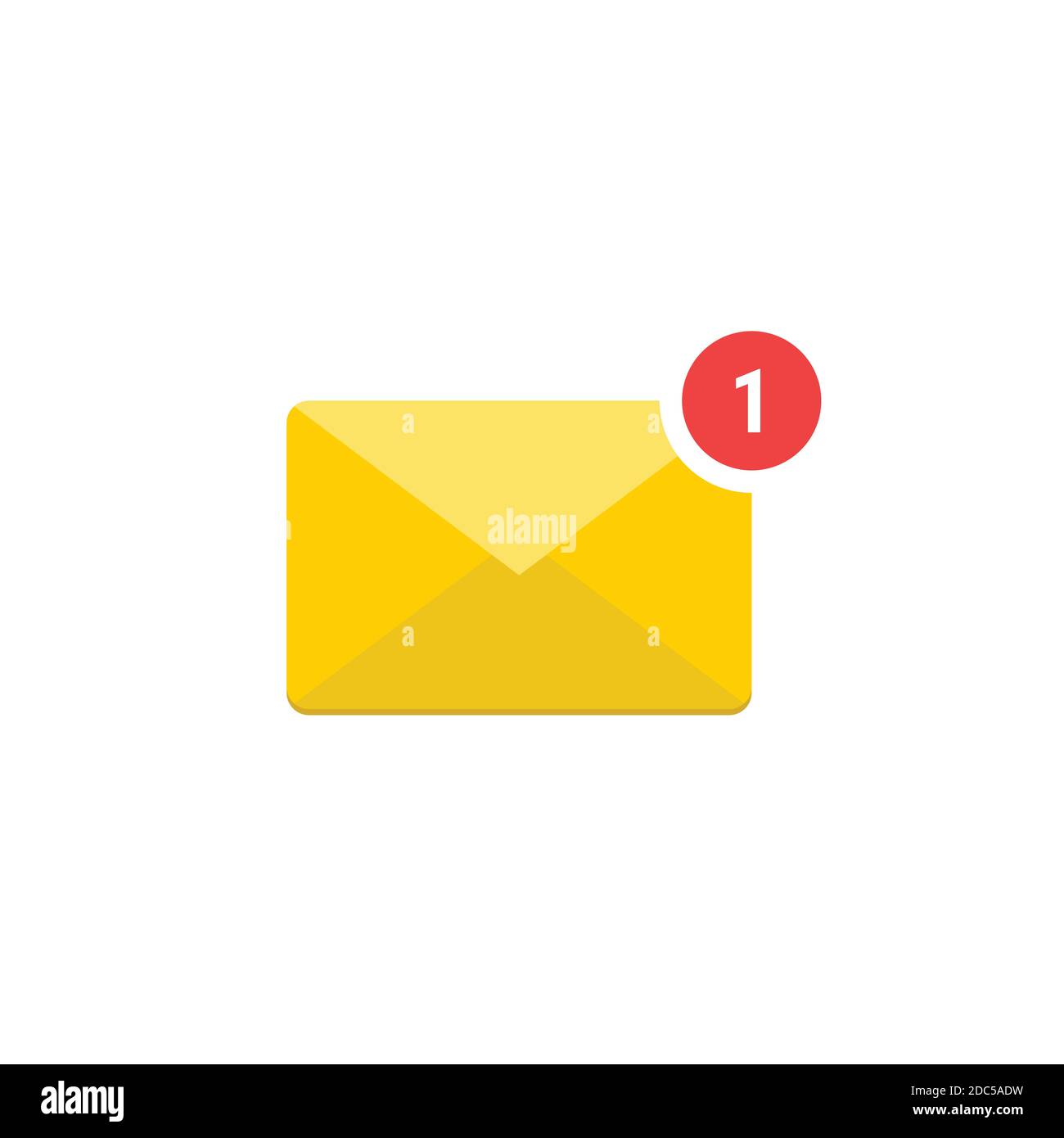 Notification bell icon. Message alert symbol. vector illustration Stock ...