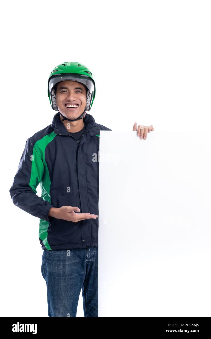 Portrait uber rider helmet Cut Out Stock Images & Pictures - Alamy