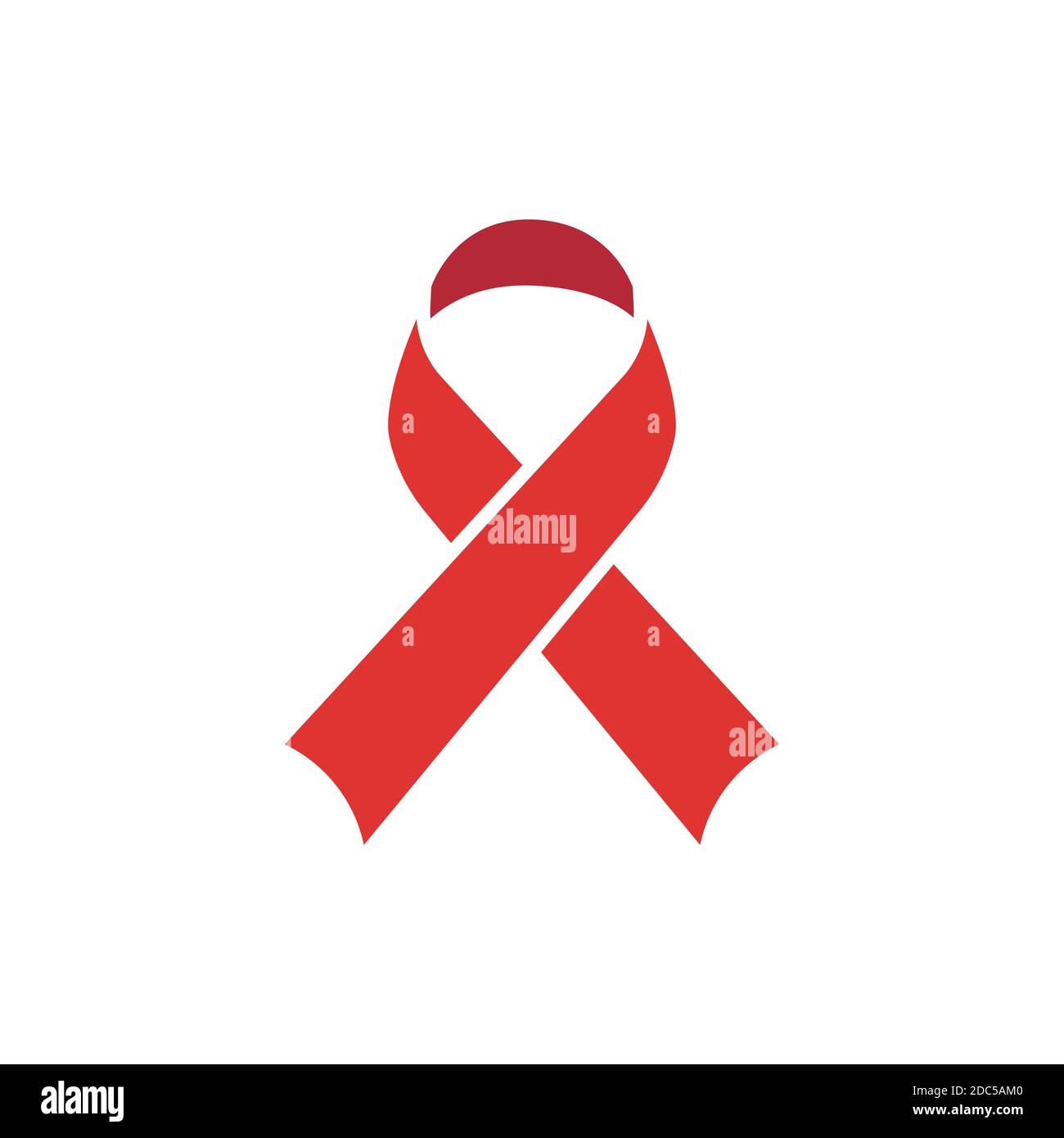 Red ribbon icon. world aids day symbol. Design template vector Stock Vector Image & Art - Alamy