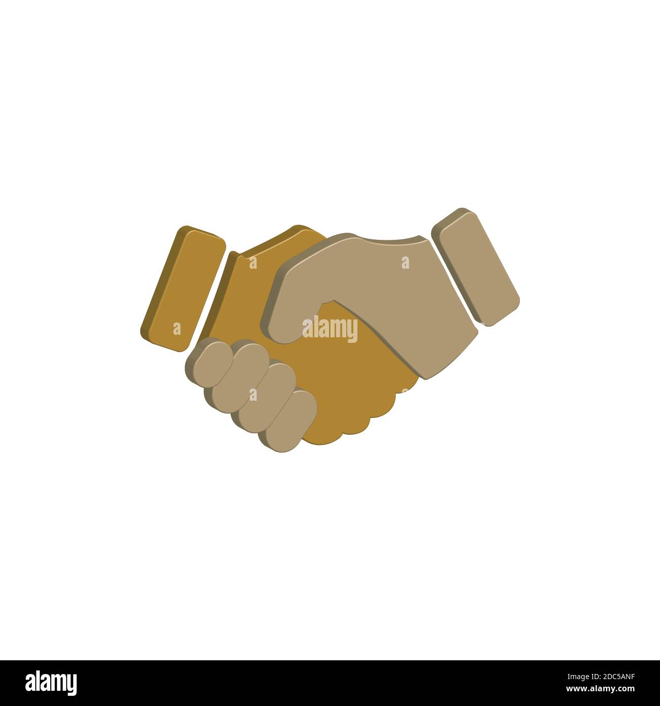 Handshake 3d icon. Business symbol. Design template vector Stock Vector ...
