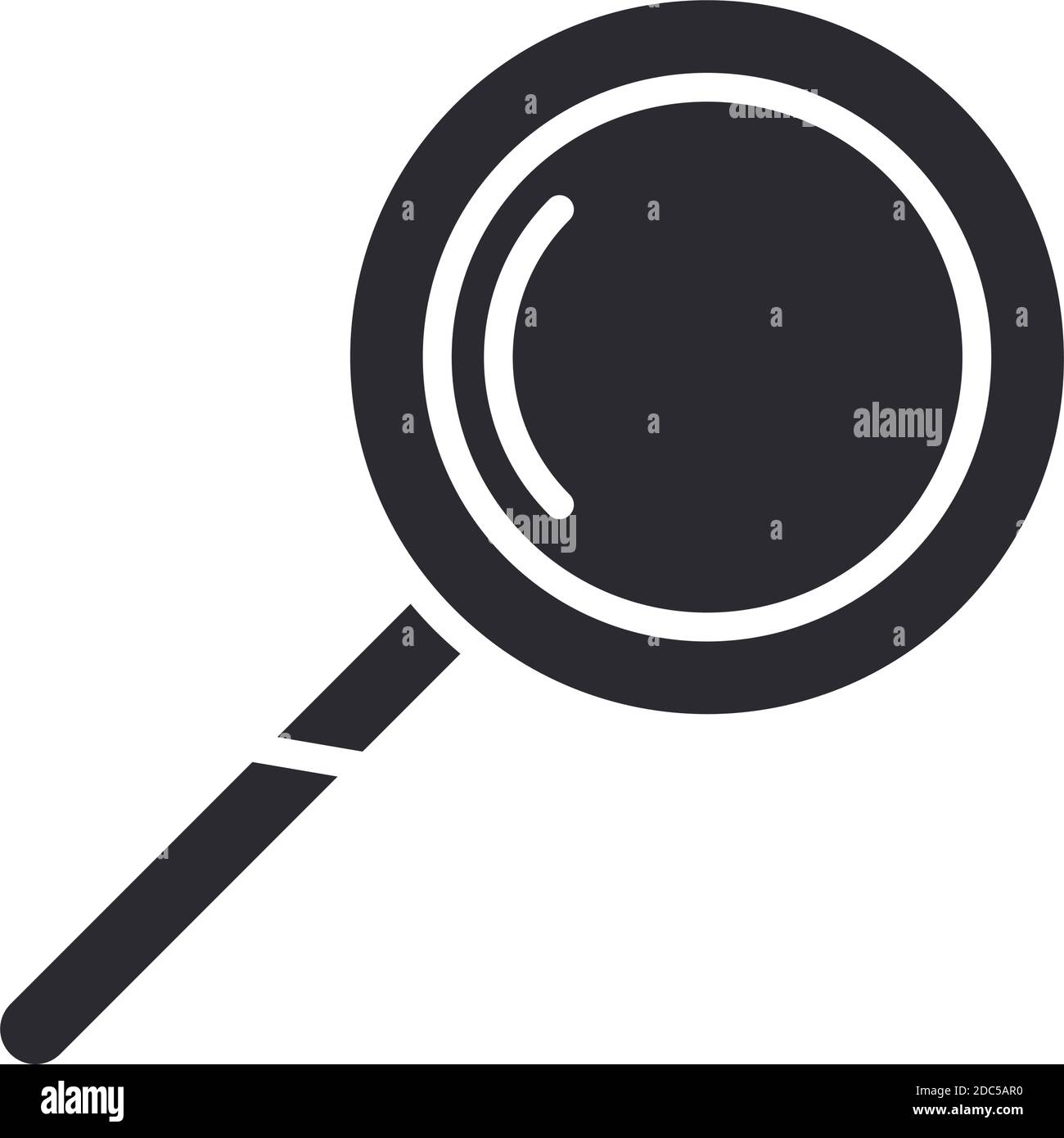 biology magnifying glass research science element silhouette icon style ...