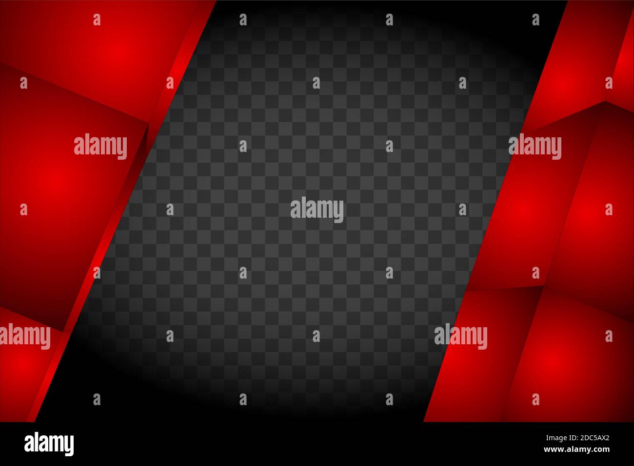 Vector red abstract gate made of cubes on a transparent background ...