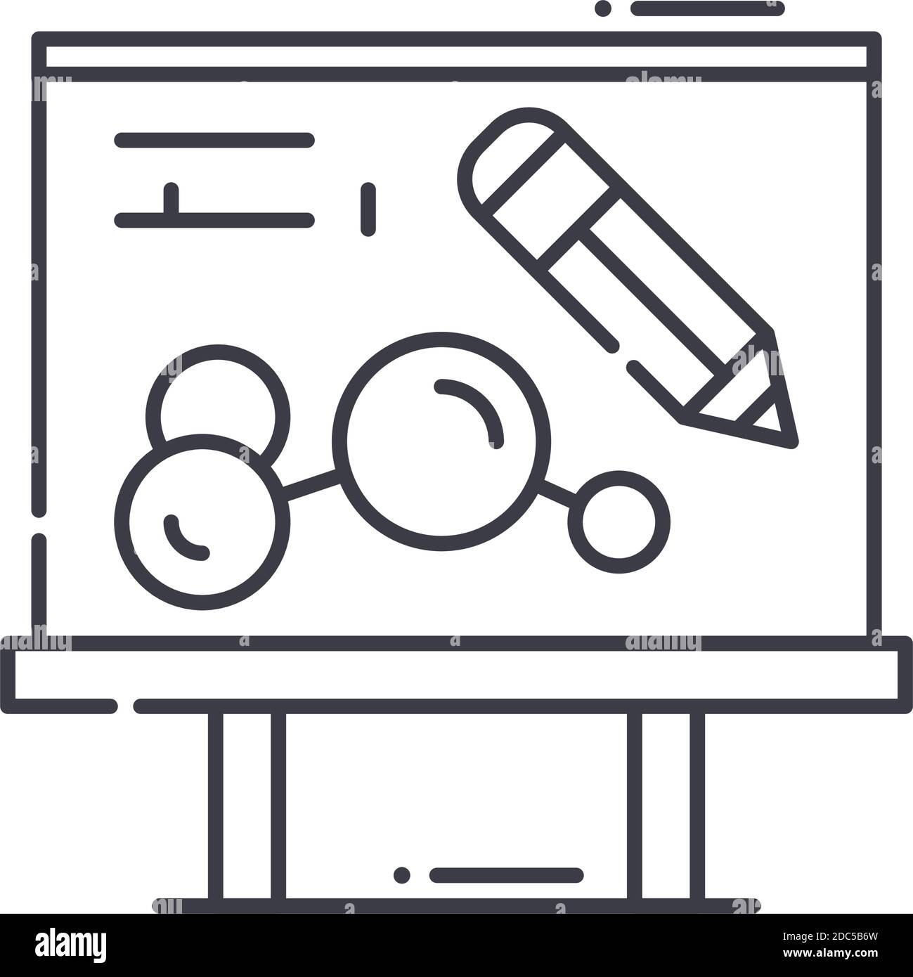 Science lesson icon, linear isolated illustration, thin line vector ...