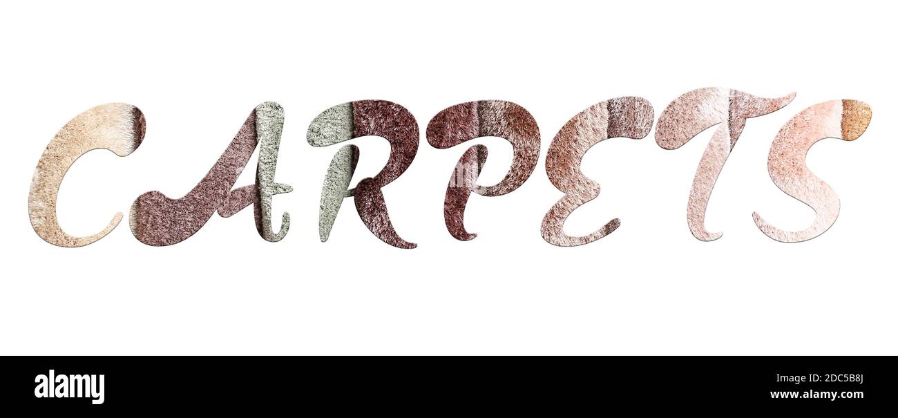 Word CARPET on white background Stock Photo - Alamy