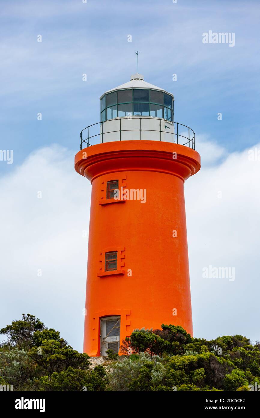 The iconic red Cape banks lighthouse located at Carpenters Rocks South ...